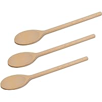 12 Inch Long Wooden Spoons for Cooking - Oval Wood Mixing Spoons for ...
