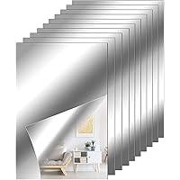 YUFFQOPC 10 Pcs Mirror Tiles Self Adhesive Acrylic Mirror Sheet Non ...