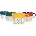 Nicola Spring Ceramic Coffee Mugs Set - 475ml - 4pc 4 Colour Dipped ...