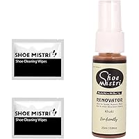 Shoe mistri Shoe Cleaner(2 Wipes) and Tan Renovator Miniature, Liquid ...