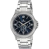Titan Neo Splash Blue Dial Quartz Multifunction Stainless Steel Strap ...