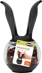 Chef'n PepperBall Pepper Grinder, One Handed Refillable Pepper Mill ...