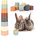 WALLFID 8 PCS Stacking Cups for Rabbits-Bunny Toys for Hiding Food and ...