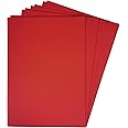 BCreativetolearn A4 Deep Red Card 100 Sheets 160gsm Intensive Red A4 ...