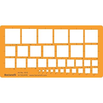 Metric Square Squares Shapes Figure Symbols Drawing Drafting Template ...