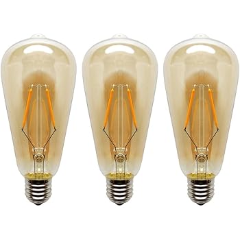 LED Rustika Filament Edison Glühbirne 4W E27 Gold extra warm 1800K ST19 Kolbenform: Amazon.de ...