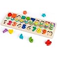 Wooden Count & Early Education Numbers, 0-10 Ring Stacker Math Stacking ...
