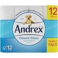 Andrex Classic Clean Toilet Tissue, 12 Rolls : Amazon.co.uk: Grocery