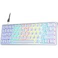 AULA 60 Percent Wired Mechanical Keyboard, Hot Swappable Compact RGB ...