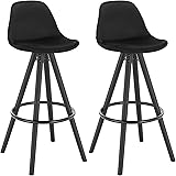 WOLTU® Barhocker BH198dgr-2 2er Set Barstuhl Tresenhocker Bistrohocker Designer Hocker mit ...