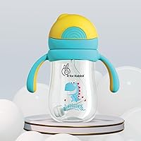 Buy R for Rabbit Premium Hippo Baby Straw Sipper Bottle |10 fl oz | Anti Spill Sippy Cup with ...