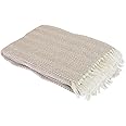 COUNTRY CLUB Como Throw 170cm x 200cm, 100% Cotton, Natural : Amazon.co ...