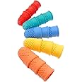 Pack of 15 Coloured Assorted Size Rubber Finger Cones Thimblettes ...