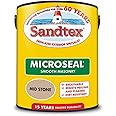Sandtex Ultra Smooth Masonry Paint 5 Litre Stock Colours - Mid Stone ...