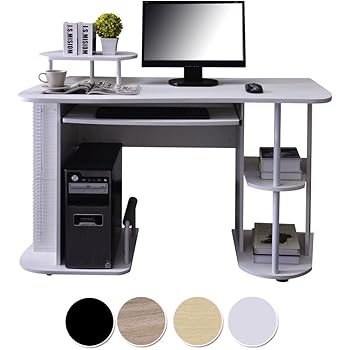 COSTWAY Computertisch Schreibtisch Bürotisch Arbeitstisch PC-Tisch mit ...