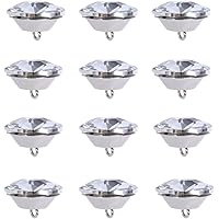 DEAYOU 150 PCS 25MM Rhinestone Crystal Buttons, Clear Upholstery ...