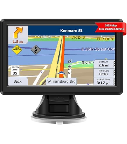 Car Gps Navigation System 7" Truck GPS Navigator - 2025 Maps With ...
