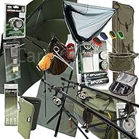 Deluxe Complete Full Carp Fishing Set up With 2x Rods Reels Alarms ...