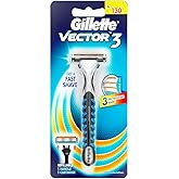 Buy Gillette Vector Plus Manual Shaving Razor Blades(Cartridge)-Pack Of ...