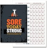 Gym Diary - pocket log book with tough, clear plastic covers... (Red ...