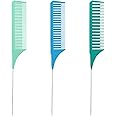 QCVENL 3Pcs Highlighting Combs Set Different Sizes Weaving Hair Combs ...