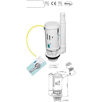 VeeBath Lever Operated Dual Flush Valve With Overflow 2 Pc Toilet Wras ...