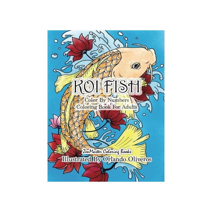 Buy Color By Numbers Adult Coloring Book of Koi Fish: An Adult Color By ...