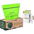 PURENV 10L Compostable Sac Poubelle, 120 Sachets Biodégradables à ...