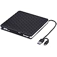 Cocopa External CD DVD Drive, Type-C USB 3.0 Slim Portable CD Reader CD ...