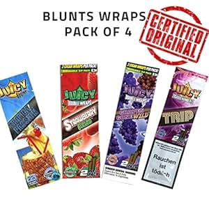 Buy OutonTrip 4 Pack Assorted Juicy Blunts Papers (blunts/blunt wraps/cigars/blunts paper/blunt ...