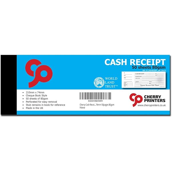 Silvine Counterfoil Receipt Book Cheque Book Style Easy Tear 40