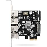 SINLOON PCI Express a doppia scheda USB 3.0 a 19 pin PCI-e a adattatore per porte maschio ...