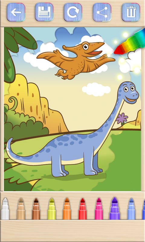 Magic paint dinosaurs – Painting and coloring dinosaurs game for ...