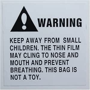 Suffocation Warning Labels, 500 Per Roll, 2" X 2", Peel and Stick ...