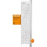Fiskars Combo Rotary Cutter Ø 45 mm & Ruler 6” x 24”, Orange/White ...