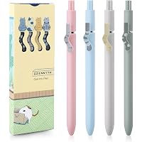 Cobee Cute Cat Ballpoint Pen, 5pcs Kawaii Cat Paw Gel Ink Pen 0.5mm ...