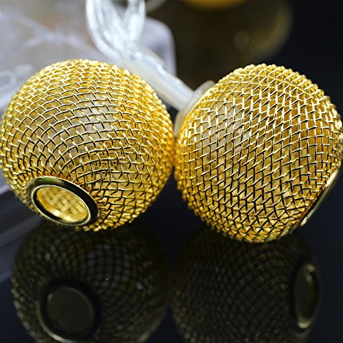 18% OFF on New Matka Shape Golden Ball String LED Light Wedding Garden ...