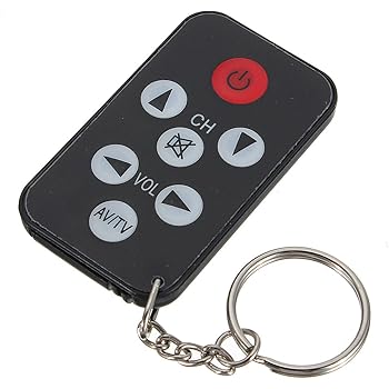 Schwarz Universal Mini Infrarot IR TV Fernbedienung mit Schlüsselring ...