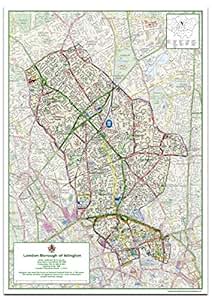 London Borough of Islington Map - Size 84.1 x 118.9 cm: Amazon.co.uk ...