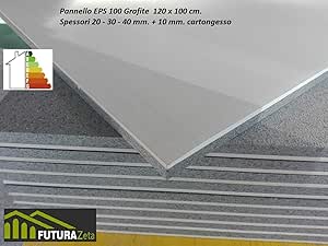 10 EPS-Platten mit Graphit aus Styropor + Gipskarton, 100 x 120 x 3 cm ...