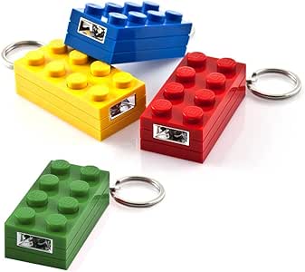 Lego Block Brick LED Keylight Keyring Torch (Assorted Colours): Amazon ...
