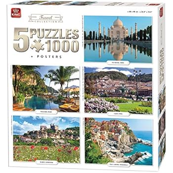 King 5 in 1 Classic Collection Jigsaw Puzzles - 5 x 1000 Pieces ...