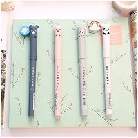 Rocita 4 Pcs Cute Animal Gel Pen, 0.35mm Cartoon Animal Erasable Ink ...