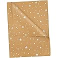 50pcs 50×35cm Brown White Star Tissue Paper,Super Stars Wrapping Paper ...