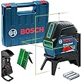 Bosch Professional Cross Line Laser GCL 2-15 G (Green Laser, Interior, with Plumb Points ...