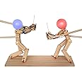 2024 Upgraded Fencing Puppets Balloon Game,Wooden Fencing Puppets ...