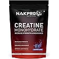 NAKPRO Micronised Creatine Monohydrate 100g powder, Pink Guva - (25 ...