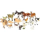 Lello & Monkey Farm Animal Plastic Toy Figures boxed set of 15 for ...
