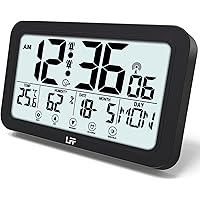 Amazon.de: LFF Funk-Digitalwecker, Radiowecker Funkuhr Digital LCD ...