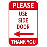 Please Use Other Gate Sign Aluminum 12x8 Inch Left Arrow Metal ...